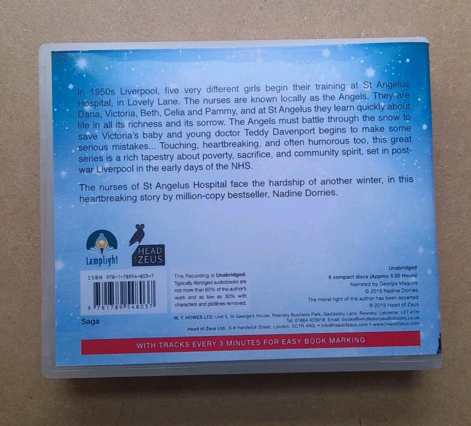 Nadine Dorries - Snow Angels - 8 Disc Audio Book CD Narrated By Georgia ...