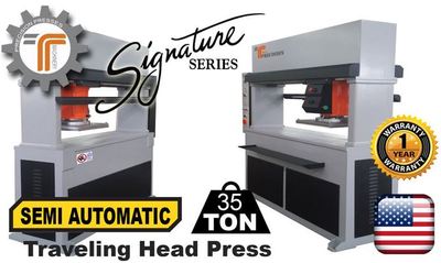 NEW!! CJRTec 35 Ton Travel Head Clicker Press Semi Automatic Hydraulic ...