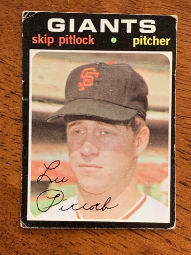 1971 Topps Baseball #19 - Skip Pitlock, S. F. Giants - RC - VG | eBay