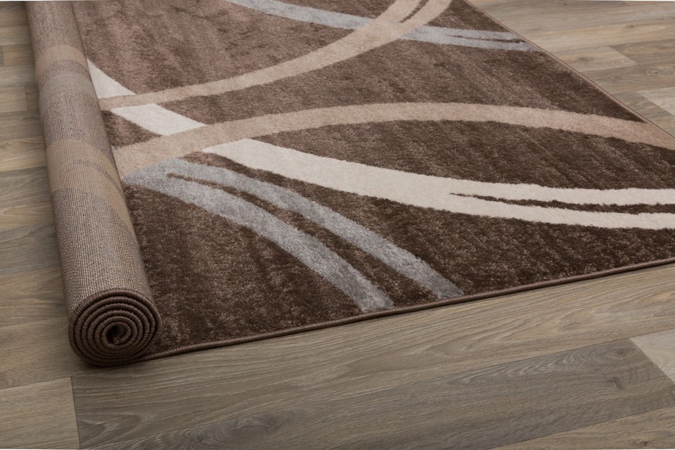 Rugshop Modern Rug Contemporary Area Rugs Wavy Circles Design Abstract ...