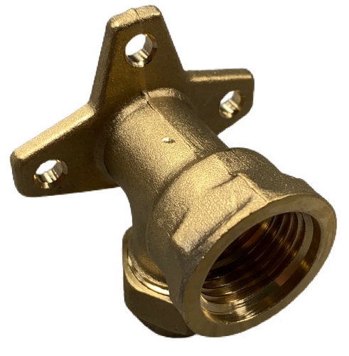 Tap Fixing Back Plate - 15mm x 1/2" BSP - Compression Brass Wall Plate ...