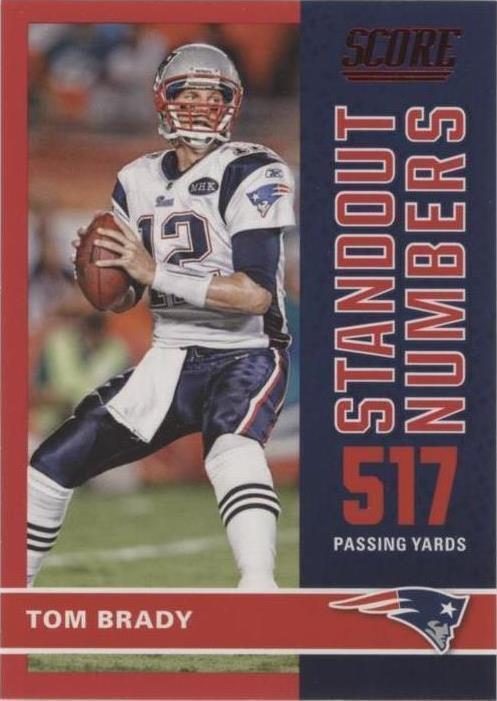 2017 Score - Standout Numbers Tom Brady #5 Red for sale online | eBay