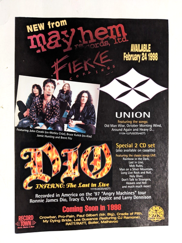 UNION / JOHN CORABI / BRUCE KULICK / SELF TITLED LP / ALBUM MAGAZINE ...