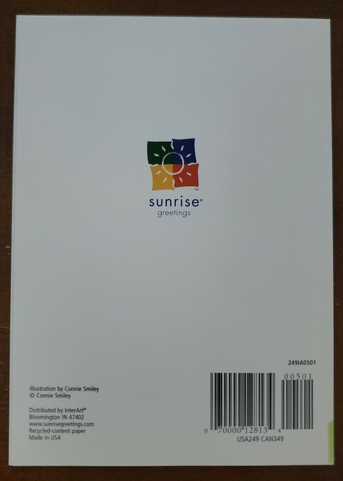 Connie Smiley Thank You card, Sunrise Greetings birds and flowers ...