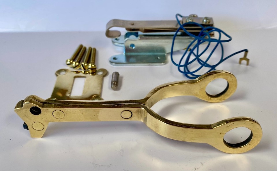 Vintage Candlestick Phone Receiver Polished Brass Hook Switch & Brass ...