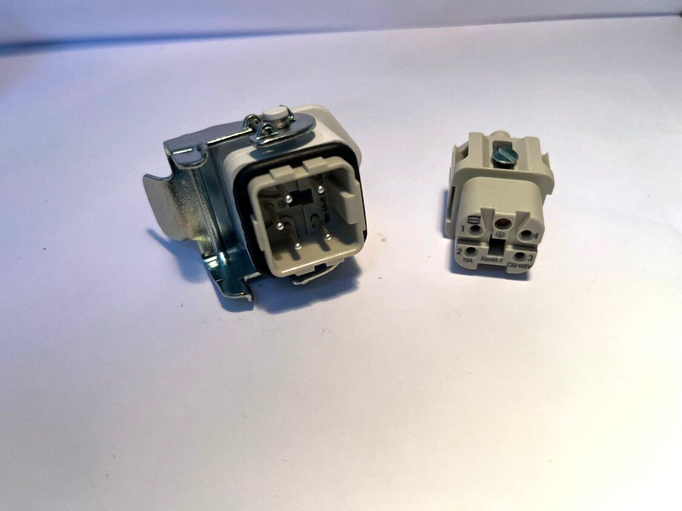 HARTING 09200042711, 19200031750 Connectors Set 4 Way 10A Female Han A ...