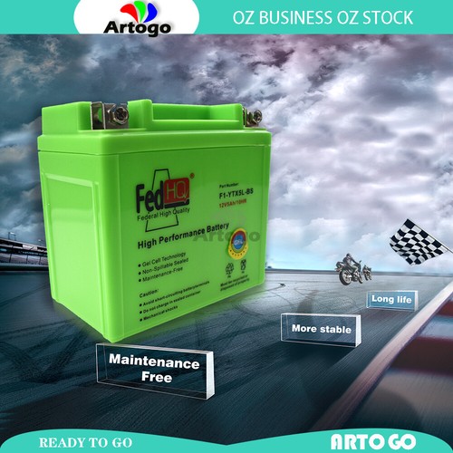 GEL BATTERY YTX5L-BS 12V 5Ah FIT Yamaha 600cc YZF-R6 Excl. R6S 2017 ...