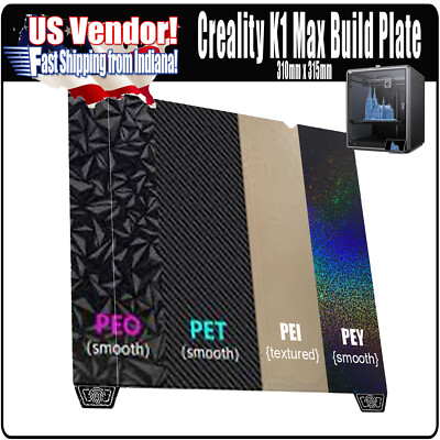 Creality K1 Max Build Plate 315x310mm, Peo, Pet, Pei, Pey | eBay