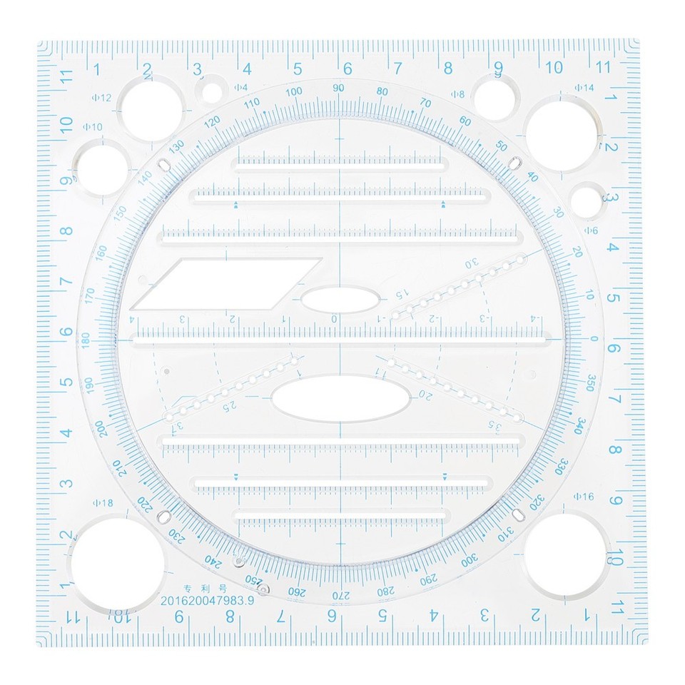 Students Geometric Drawing Ruler Multifunctional Ruler Measuring Draft ...