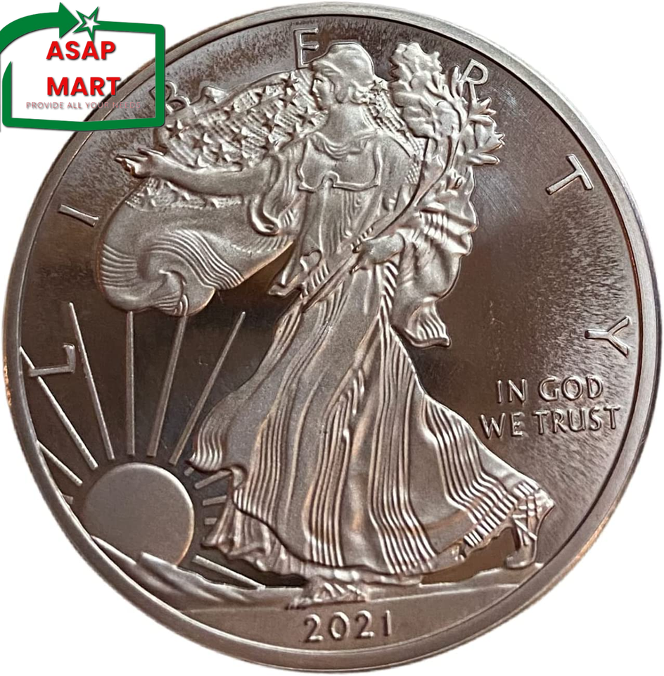2021 1 Ounce OZ .999 Fine Solid Titanium USA American Liberty Eagle ...