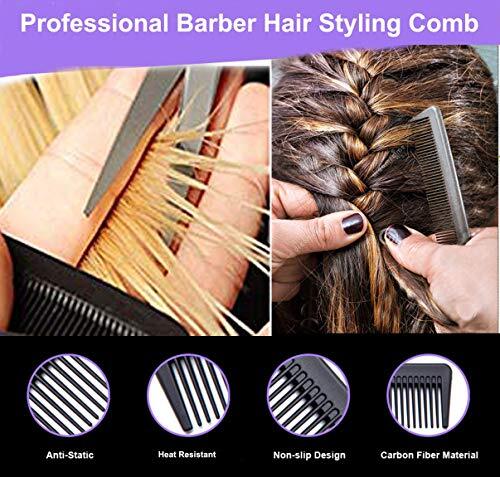 Carbon Fiber Cutting Comb Professional 8.15 Styling Comb Hairdressing ...