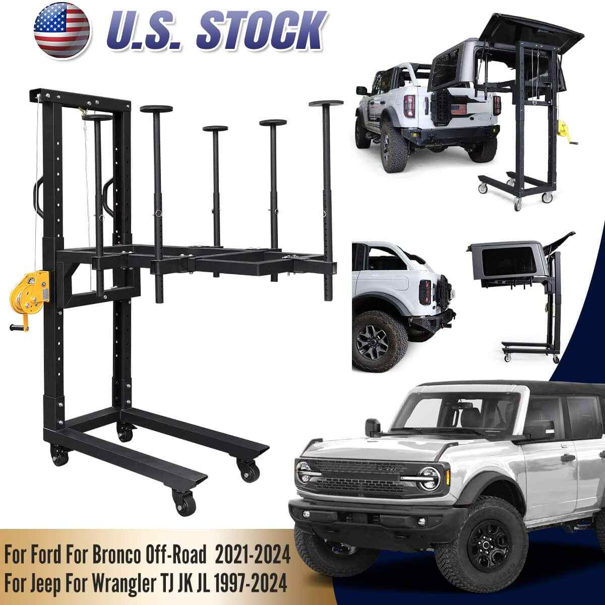 Hard/Soft Top Removal Lift Cart Movable Holder Removal Roof For ...