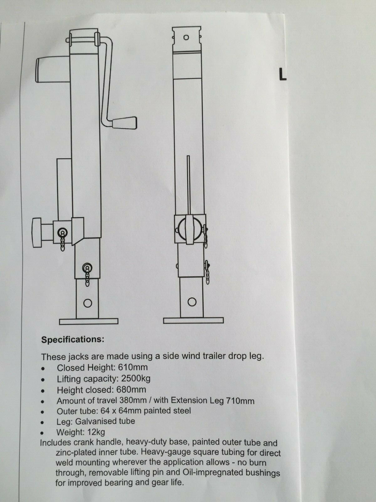 Shipping Container Jack/Levelling - 2500 kg Rating For Shipping ...