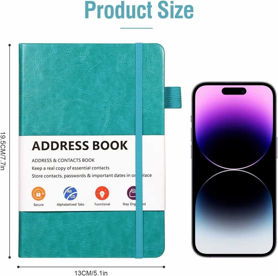 New Address Book With Alphabetical Tabs Hardcover Password Keeper ...