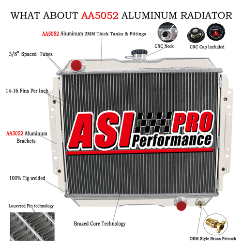 3 ROW Aluminum Radiator For 1988 1989-1997 Holden Rodeo TF 2.8L DIESEL ...