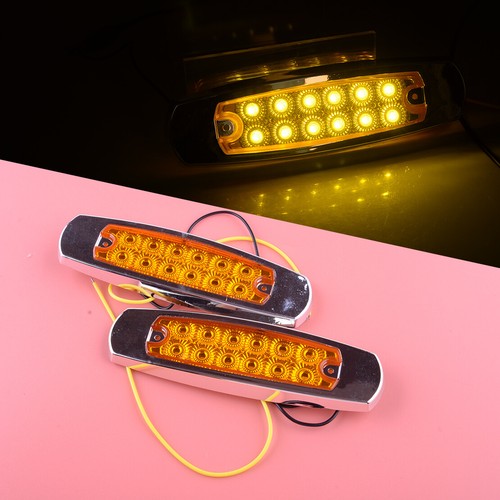 2pc 12-LED Side Marker Lights Truck Trailer RV Clearance Light ...