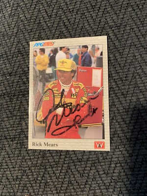 Signed Trading Card Indy 500 Car Rick Mears Autographed | eBay