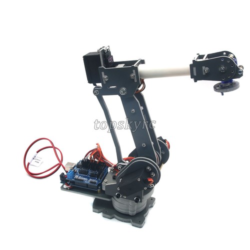 6-Axis Robot Mechanical Arm PVC Robotics Arm Rack w/ Servos | eBay