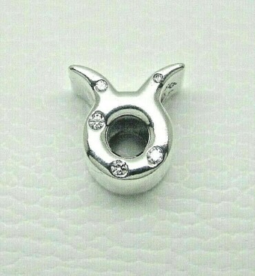 Authentic Pandora #798418C01 Sparkling Taurus Zodiac Charm with Clear ...