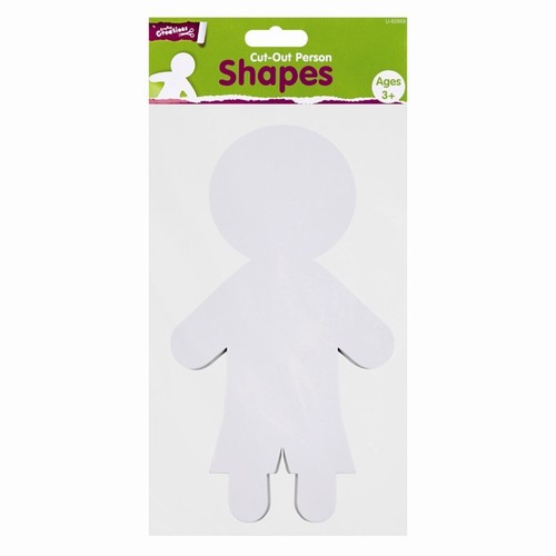 15 x Cut Out Person Paper Shapes Card Kids Art & Craft School Paint ...