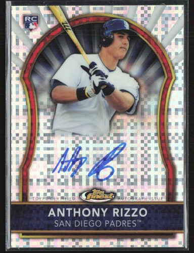 Anthony Rizzo 2011 Topps Finest X-Fractor RC Auto /299 B #97 San Diego ...