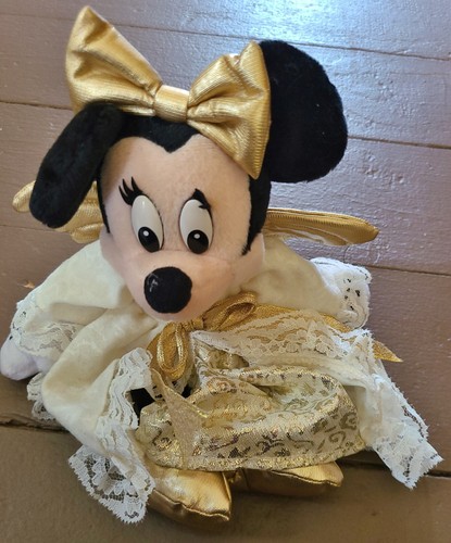 Vintage Walt Disney World Angel Minnie MouseBean Bag Plush 9 inch w Tag ...