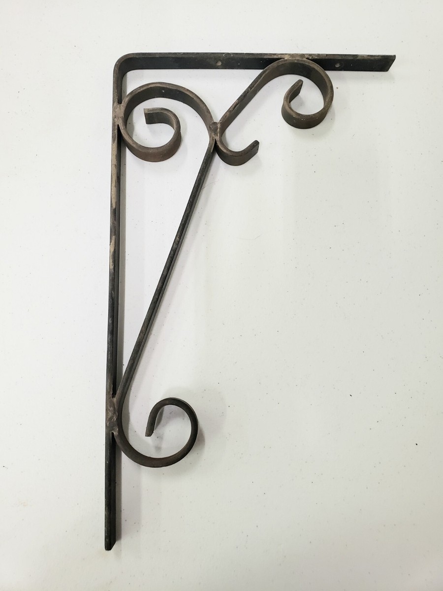 Black Scroll Metal Shelf Brackets