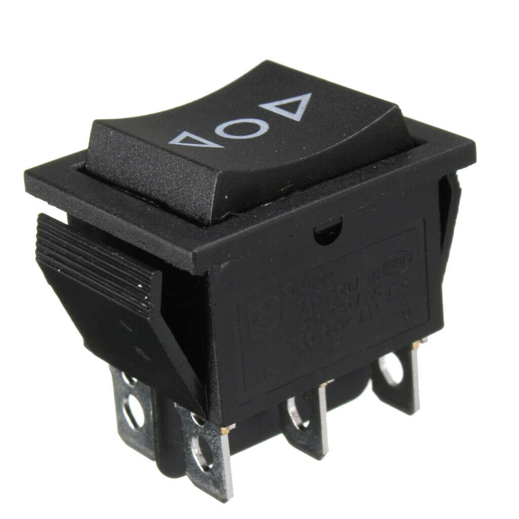 10x 3-Position Momentary Rocker Switch 6-Pin Spring Return DPDT 16A ...