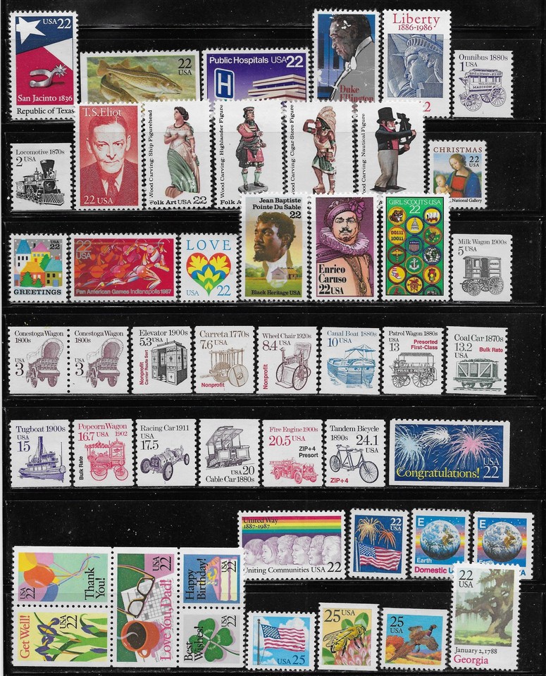 UNITED STATES, Scott #1338F – C100, MNH & MNG, CV $81.95, Face Value ...