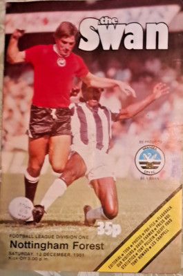 Swansea City v Nottingham Forest -1981/82 Programme Div One -Sat 12/12 ...