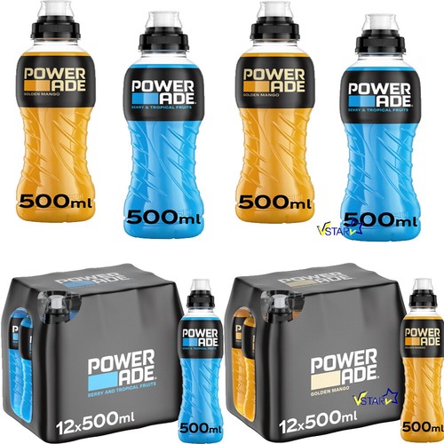 Powerade Berry and Tropical, Golden Mango Sports Drink 500ml | eBay