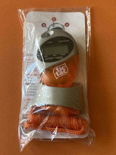 Vintage 1990s Tic Tac Sport Timer Stopwatch, Orange, NEW in Original ...