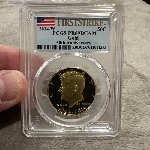 2014 W 50C PROOF GOLD KENNEDY PCGS PR69 DCAM FIRST STRIKE Great Coin ...