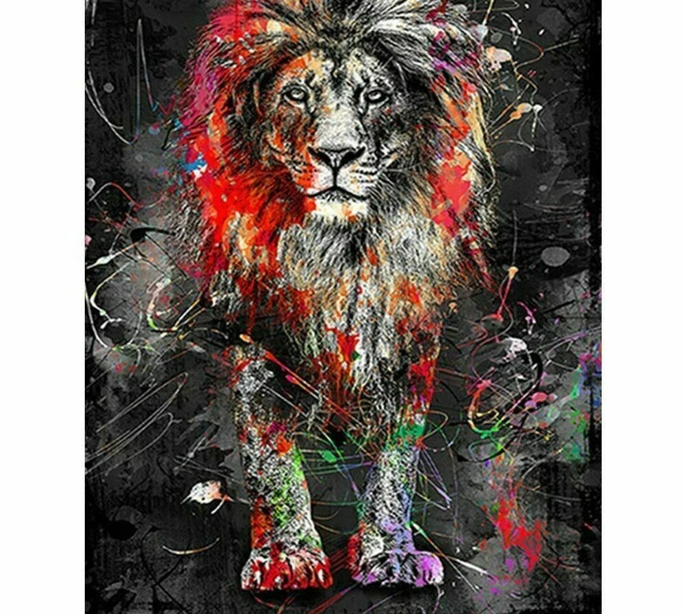 Abstract Lion Roar Painting