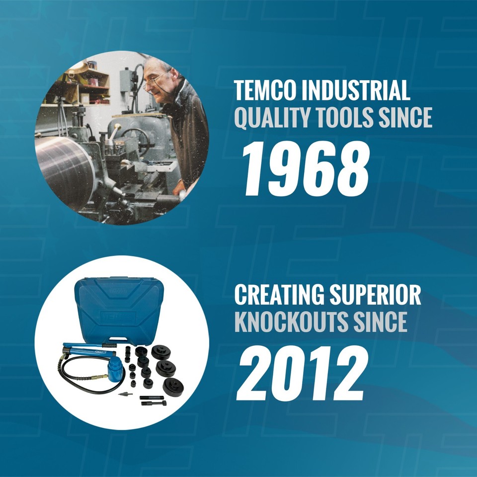 TEMCo 2" HYDRAULIC KNOCKOUT PUNCH Electrical Conduit Hole Cutter Set KO ...