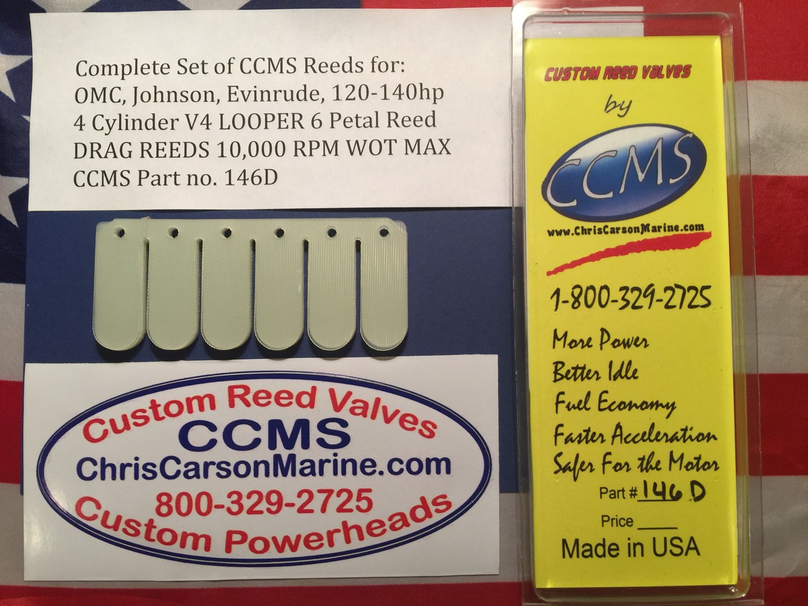 CCMS OMC Johnson Evinrude Drag Outboard Reed Valves 120-140hp V4 Looper ...