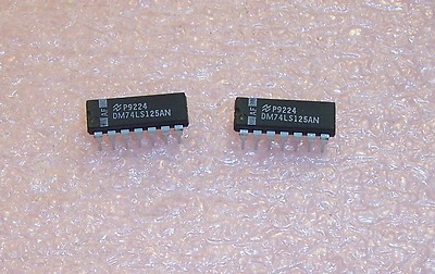 QTY (25) DM74LS125AN NSC 14 PIN DIP QUAD 3-STATE BUS BUFFER NOS 1 TUBE ...