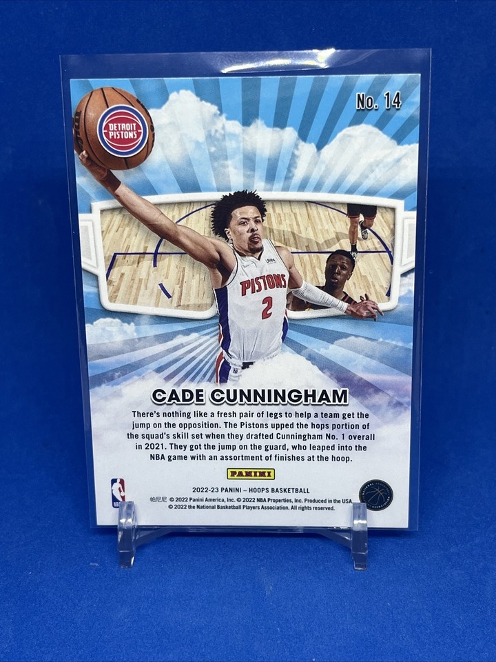 2022-23 Panini NBA Hoops Cade Cunningham #14 Skyview Insert Detroit ...