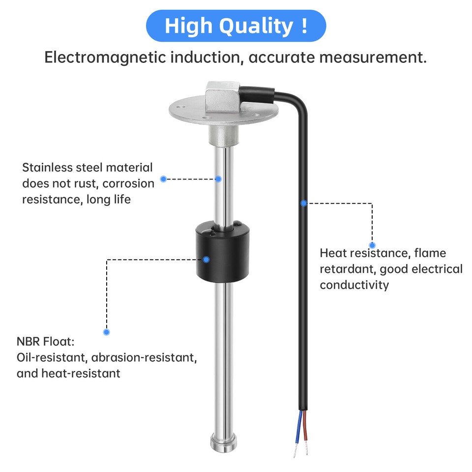 250mm Boat Truck Fuel Sending Unit Marine Water Level Gauge Sensor 240 ...