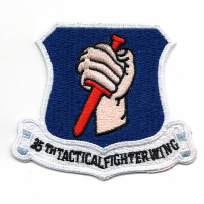 AIR FORCE 35TH TACTICAL FIGHTER WING CREST F-4 MILITARY EMBROIDERED ...
