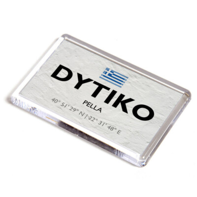 FRIDGE MAGNET - Dytiko - Pella - Greece - Lat/Long | eBay UK