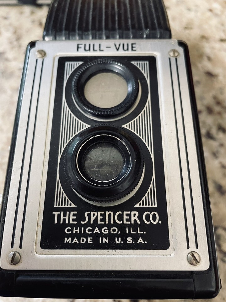 Vintage 1940's Full-Vue Camera Spartus Spencer Co Chicago w 120 Film ...