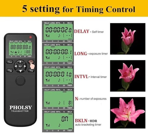 Only Transmitter and Reciver Camera Timer Remote Release Control for ...