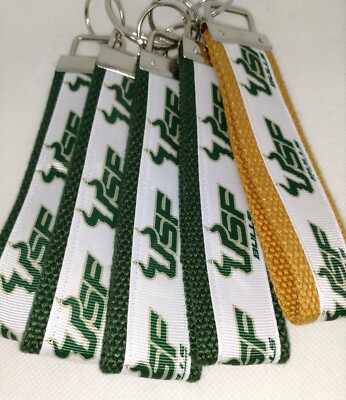 Univ of South Florida Ribbon on Strong Webbing Key Fob Keychain ...