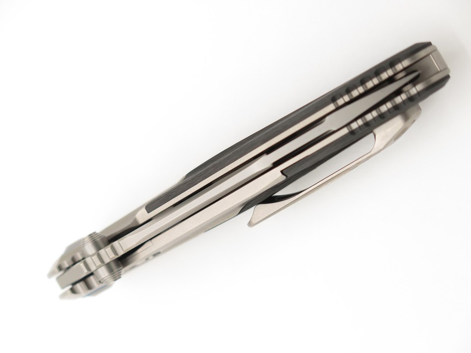 Microtech Socom Bravo Mini 260M-7 Titanium CF Straight M390 Folding ...