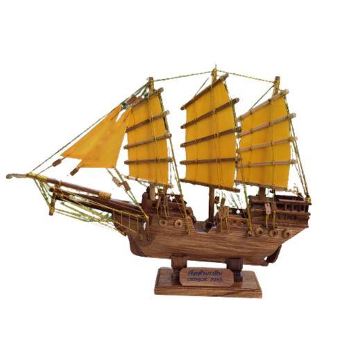 Wooden Traditional Chinese Junk Ship Model Hand Carved Wood Feng Shui ...