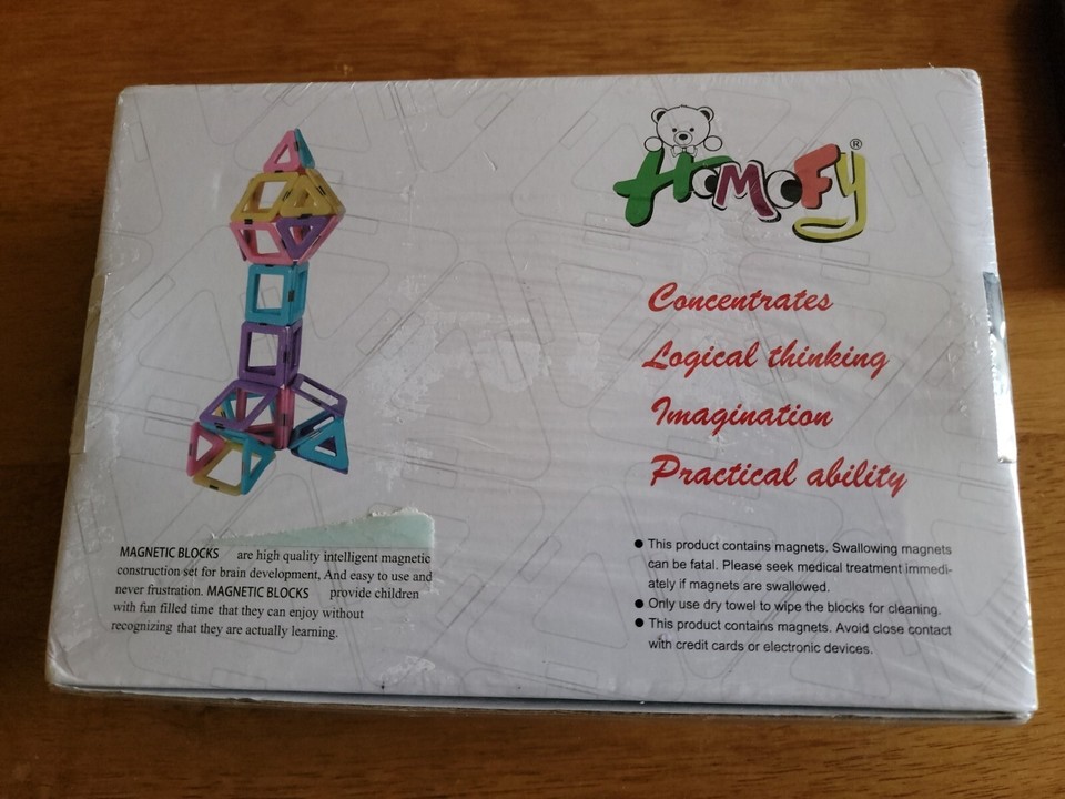 Homofy Intelligent Magnetic Building Blocks Steam Education 60 piece ...