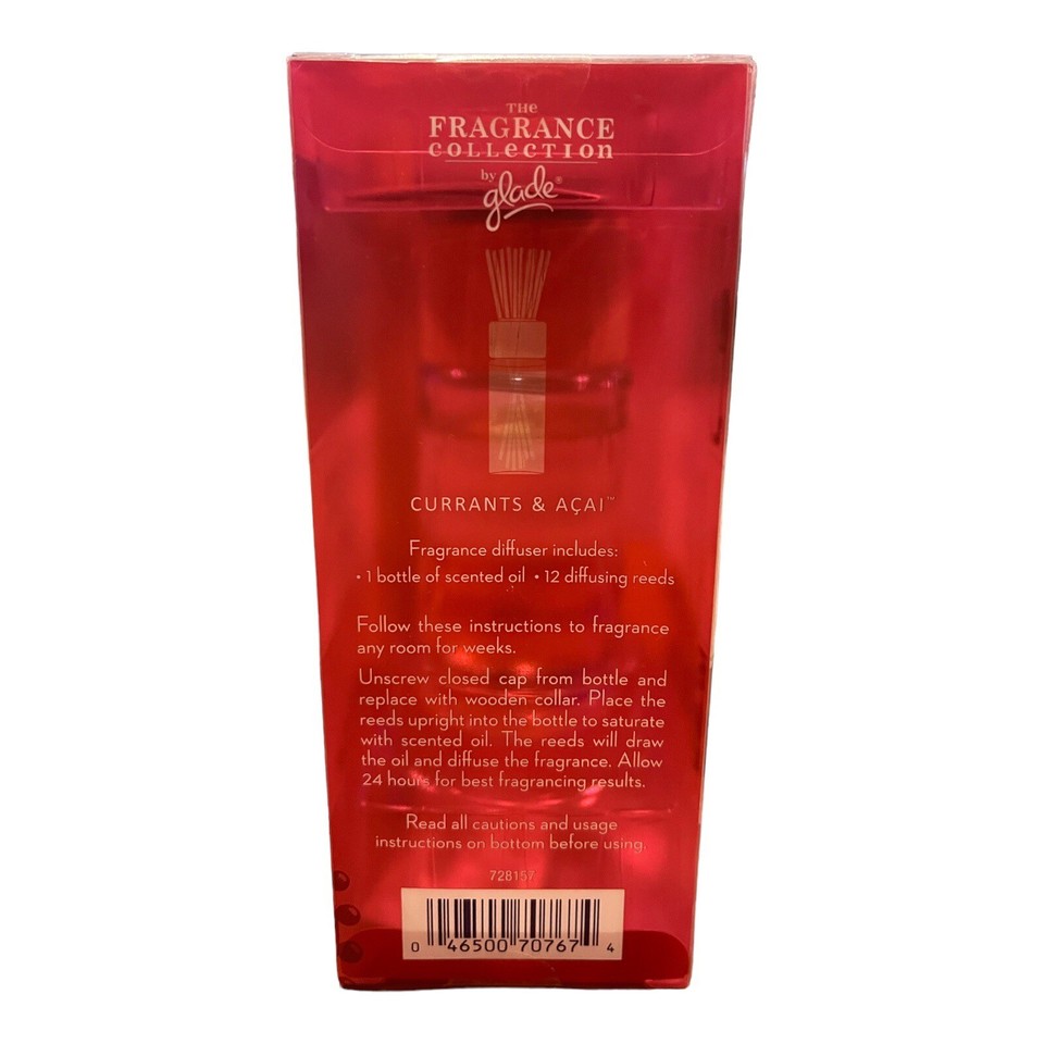Glade The Fragrance Collection Currants & Acai Scented Reed Diffuser ...