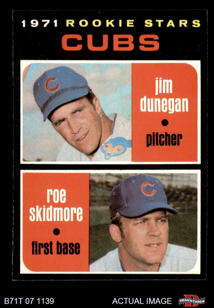 1971 Topps #121 Jim Dunegan / Roe Skidmore Cubs RCs RC 8 - NM/MT | eBay