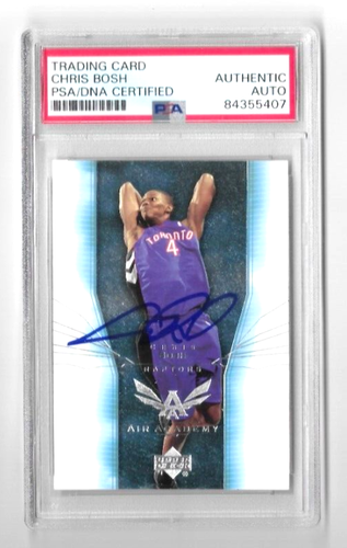 Chris Bosh Signed 2003-04 UD Air Academy Rookie Card Toronto Raptors ...